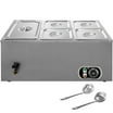 INTBUYING 5-Pan Buffet Food Warmer Electric Steam Table 72" Stainless ...