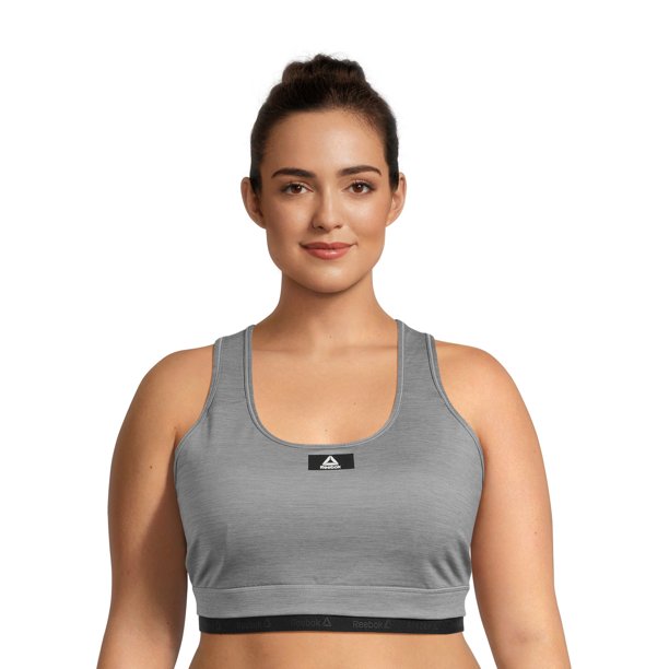 Reebok Women's Plus Size Medium Impact Flex Bra with Removable Cups ...