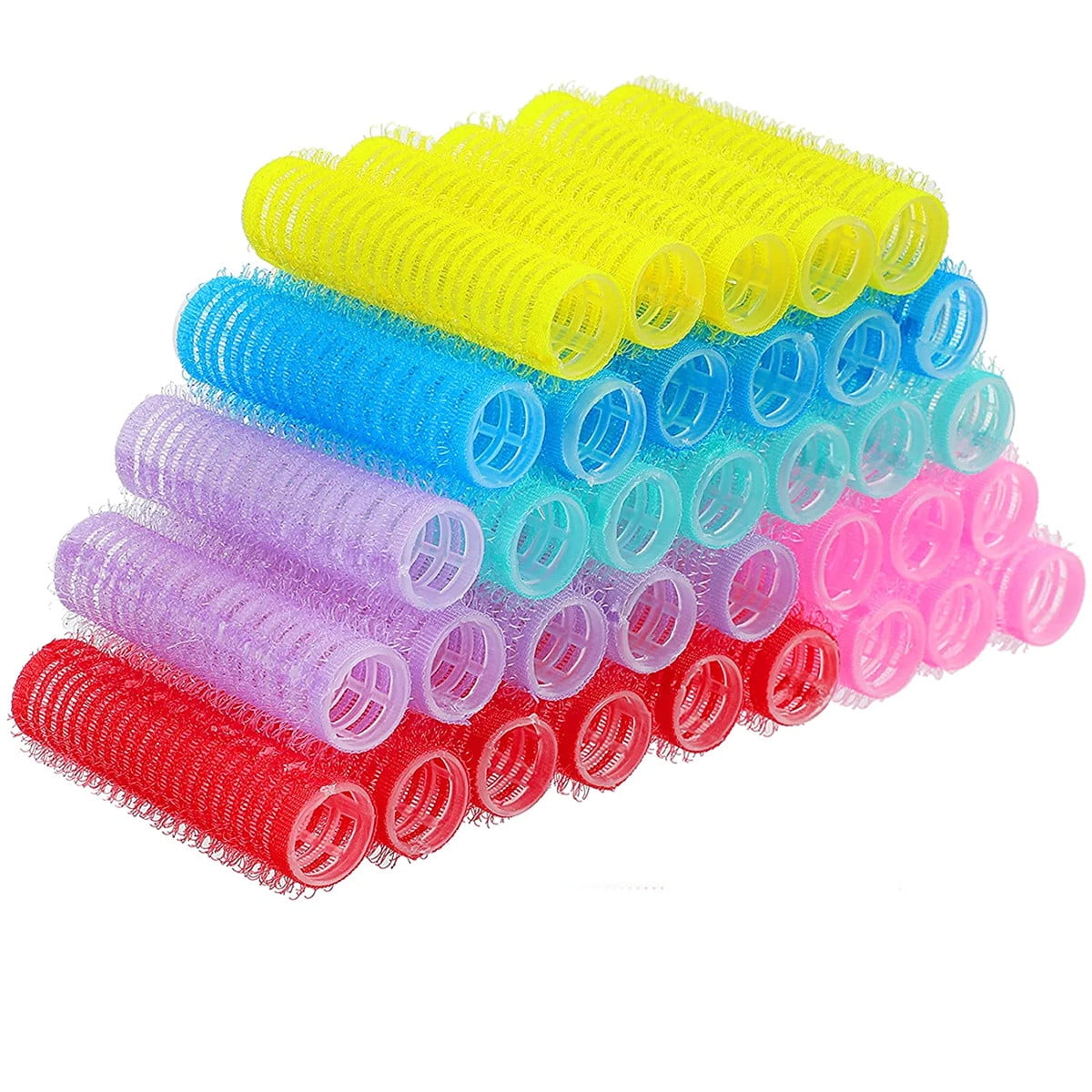 Casewin 12 Pack Self Grip Hair Rollers Set Self Holding Rollers Salon