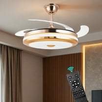 Uforic 52" Modern 3-Blade Ceiling Fan with LED Light, 6-Speed DC Motor ...