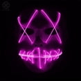 Luxtrada Halloween LED Glow Mask Cosplay Led Costume Mask EL Wire Light ...