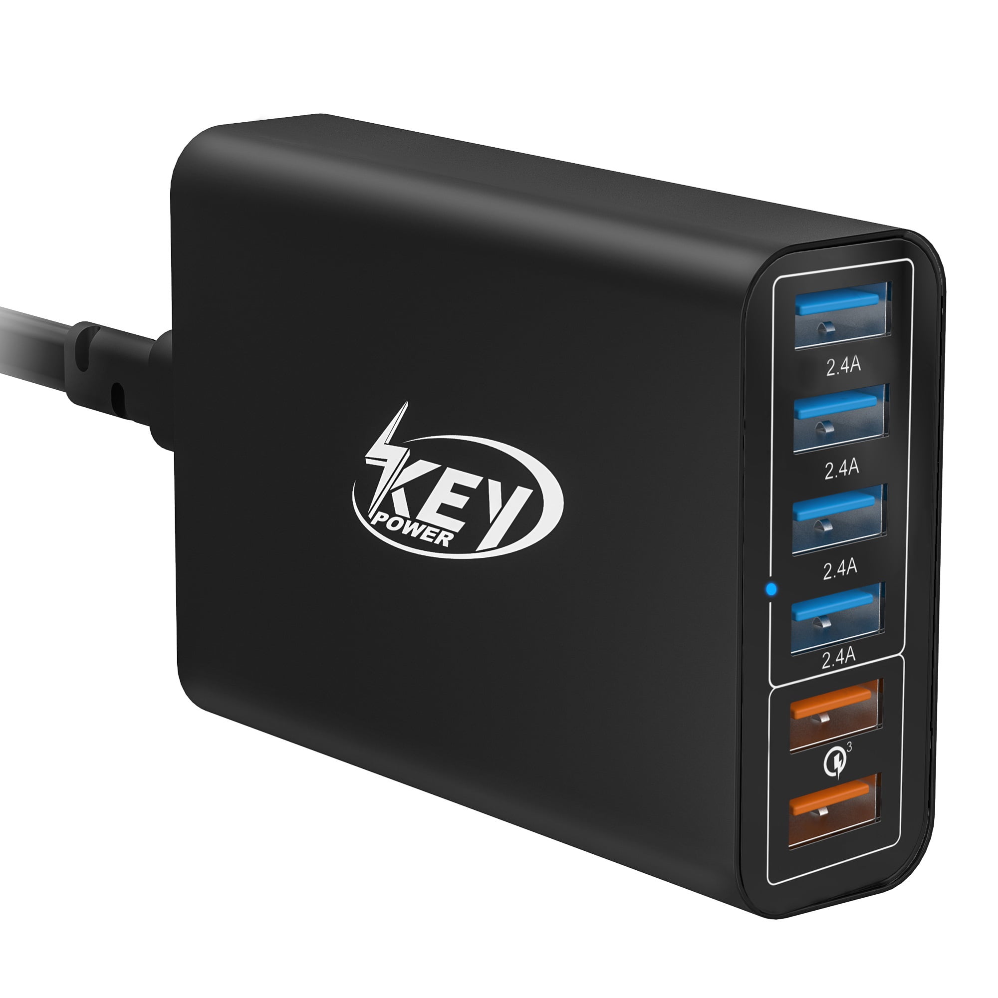 Multi Port USB Fast Charger Charging Station, KeyPower Qualcomm ...