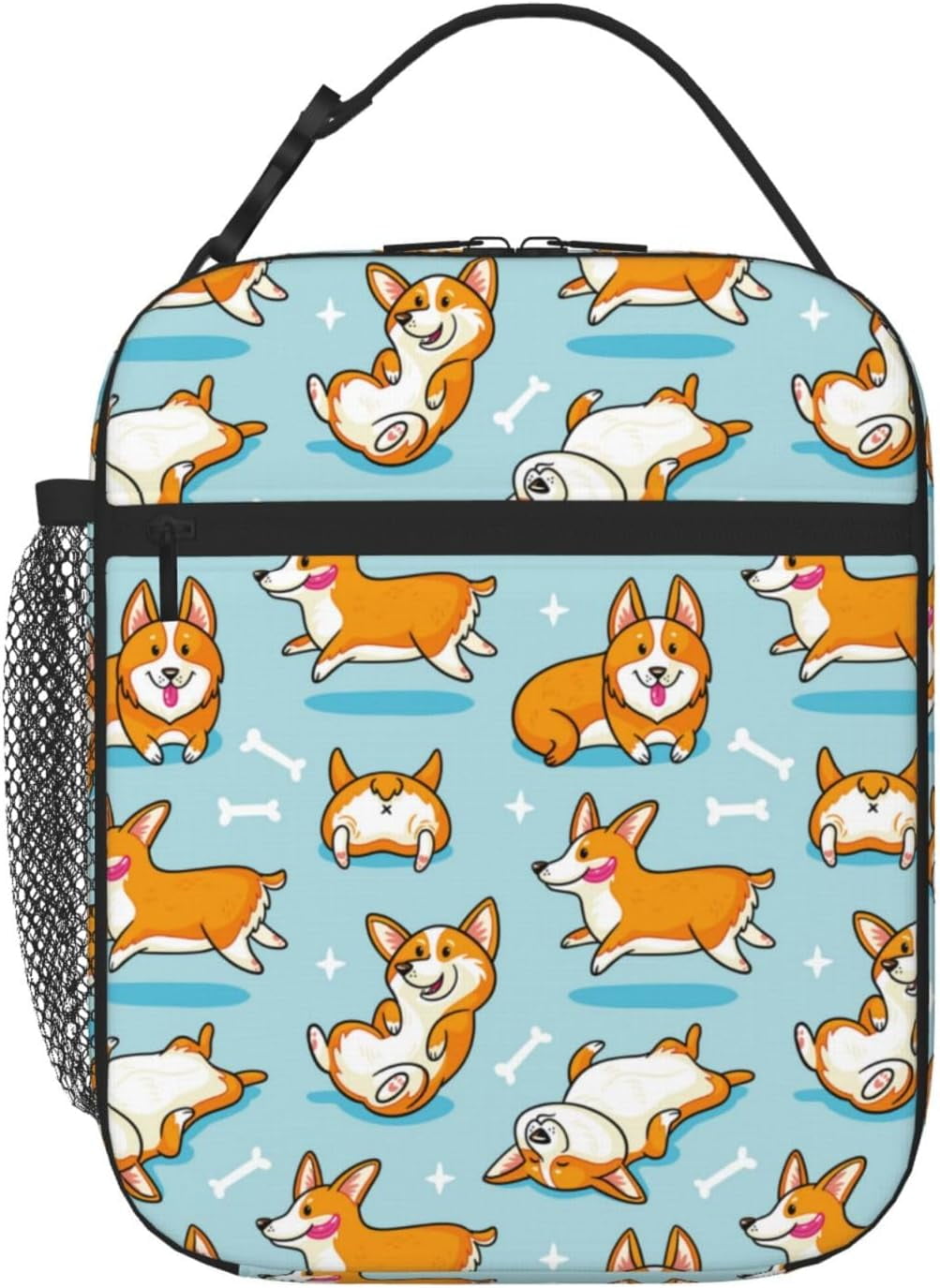 Faty-T Funny Corgi Lunch Box Insulated Lunch Bags Reusable Cooler Tote ...