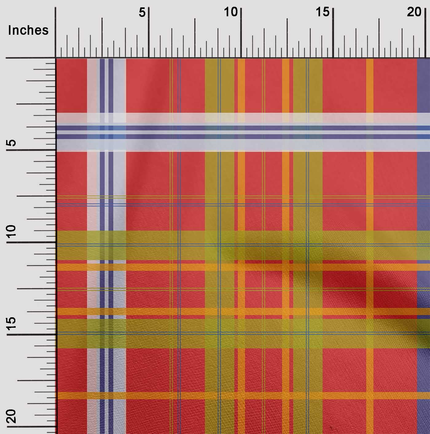 oneOone Viscose Chiffon Fabric Madras Check Print Fabric By The Yard 42 ...