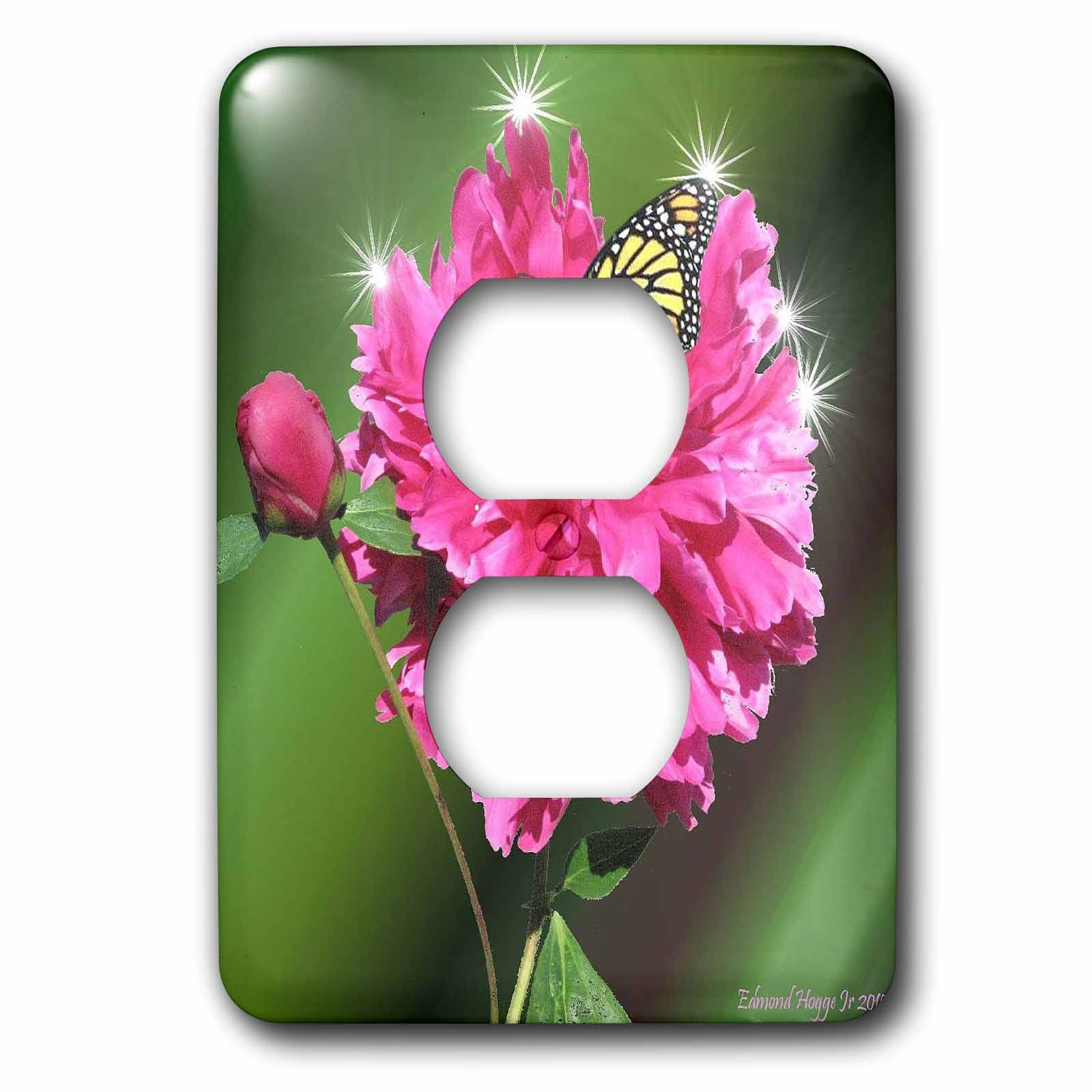 3dRose Peonies and Monarchs - 2 Plug Outlet Cover (lsp_14438_6 ...