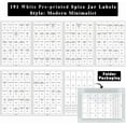 191 Spice Jar Labels Preprinted Minimalist Stickers - White Waterproof ...