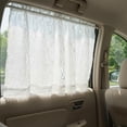 Rushawy Lace Car Window Curtain Sun Protection Double Layer Car Heat ...