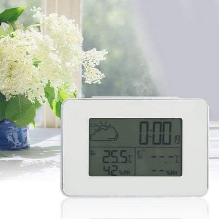 Clock,Multi-Functional Weather Forecast Clock Electronic Alarm Clock ...