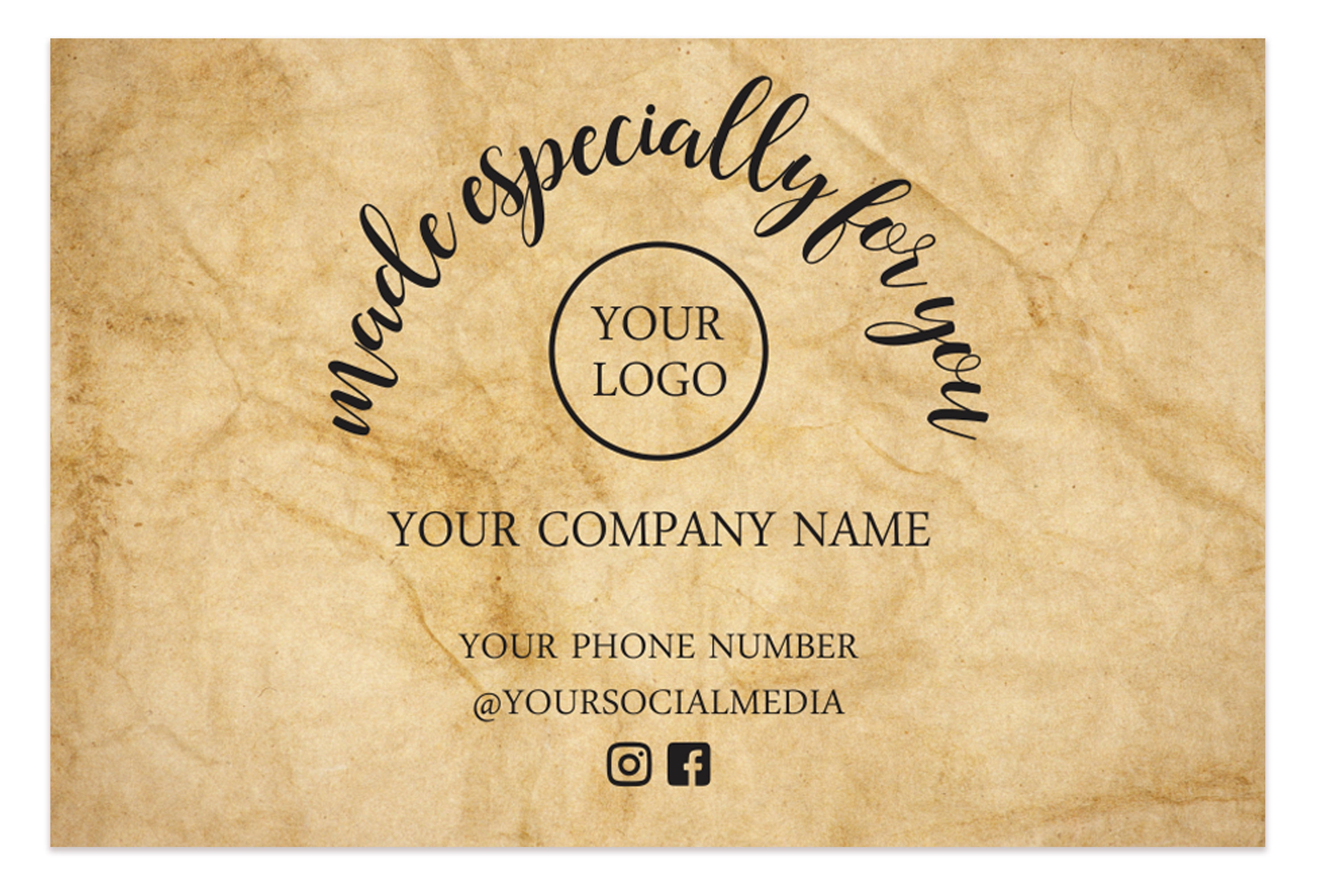 Printtoo Label for Small Business-100 RectangleCustom VinylPersonalized ...