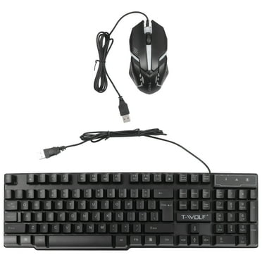 Keyboard and Mouse Set Combo, USB Wired Backlit Keyboard, Design for ...