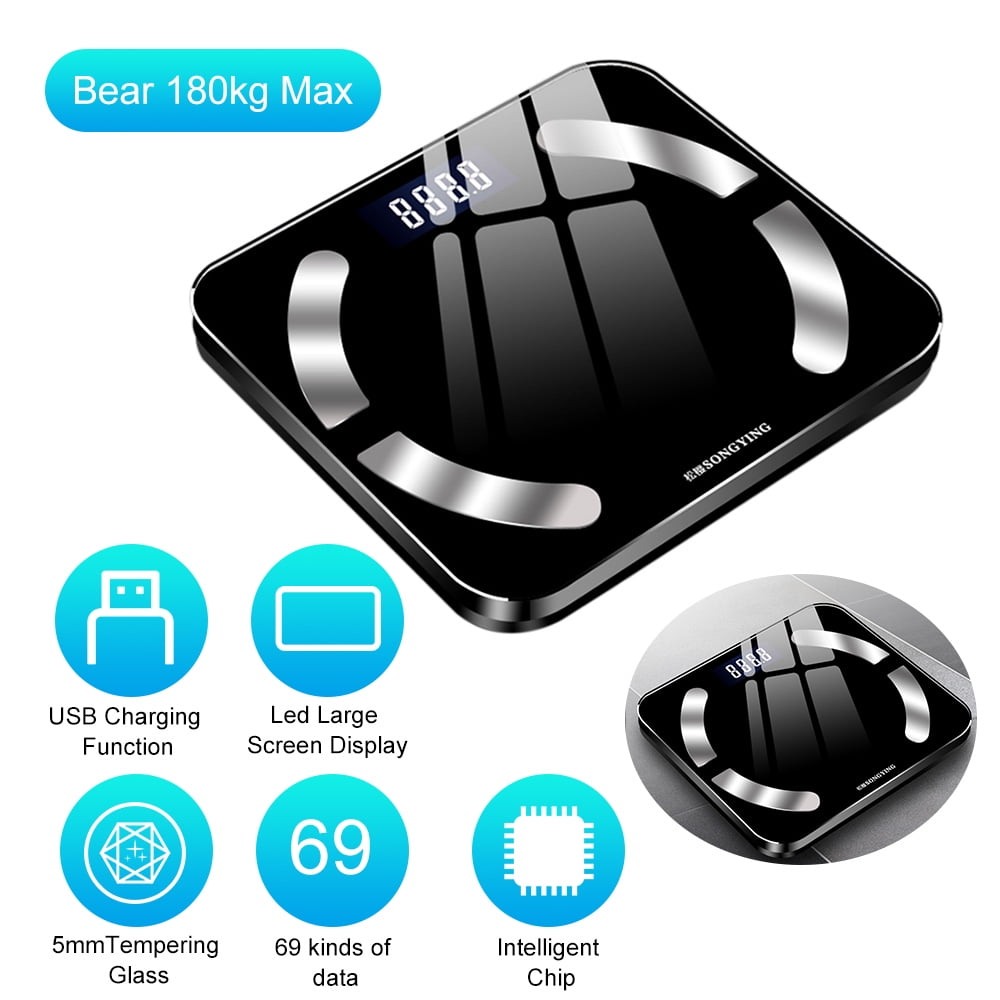 Amdohai Body Fat Scales Home Use Intelligent Bt Electronic Weight Scale Usb Charging High Digital Bmi Scale Water Mass Health Body Composition Analyze