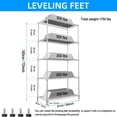 MIDODO 5 Tier Storage Rack, Heavy Duty, Metal Wire Shelving Units with ...