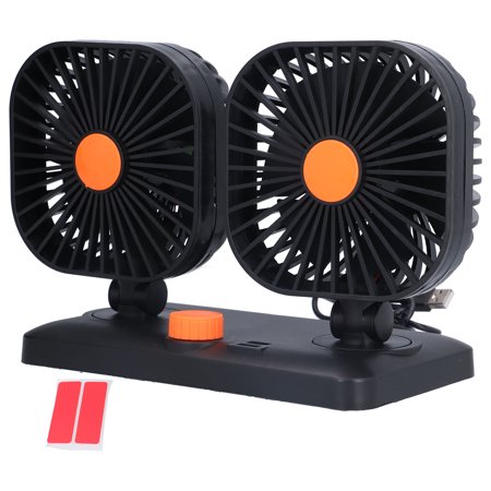 Rdeghly Car Air Cooling Fan Dual Head USB Universal Cooling Device 360 ...