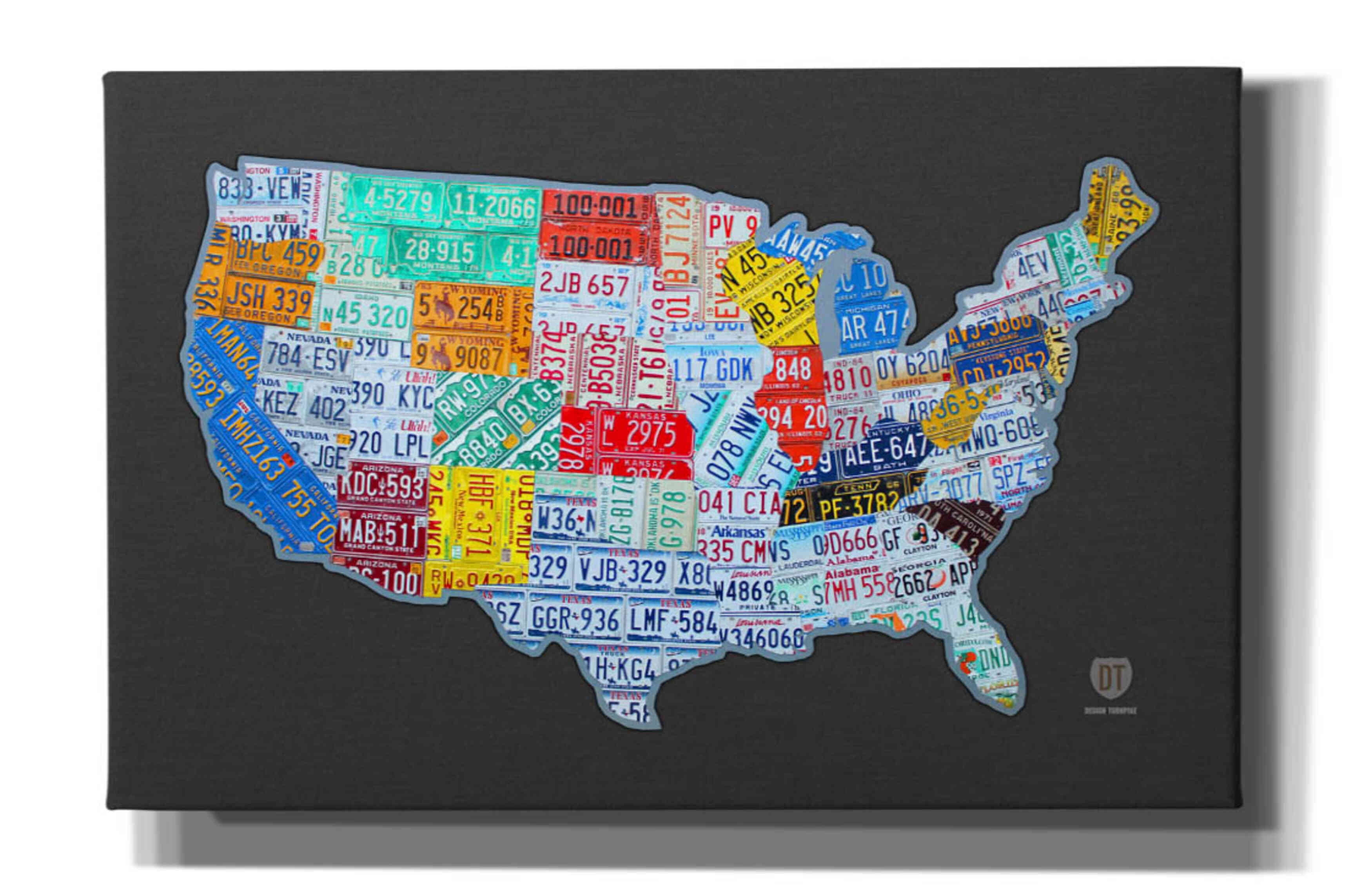 Epic Graffiti 'Massive Usa License Plate Map' by Design Turnpike ...