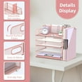 INTIGE 5 Tier Metal Desk File Organizer with File Rack and Pen Holders ...