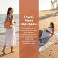 2-in-1 Beach Towel Bag & Convertible Backpack, Oversized Microfiber ...