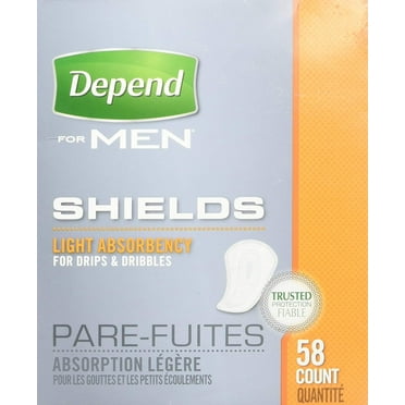 Depend Incontinence Shields for Men - Pack of 58 - Walmart.com