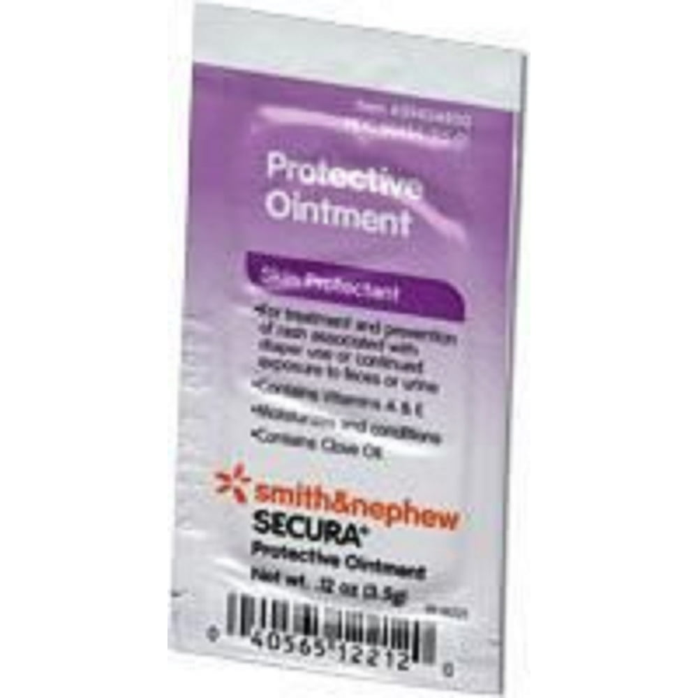 Secura Skin Protective Ointment 3/25 oz Individual Packets, Box of 150 ...