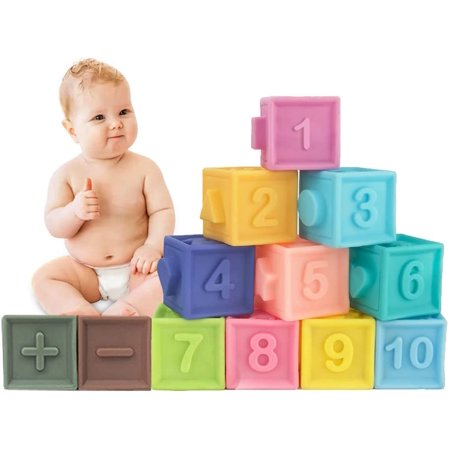 Baby Blocks, Cnstorm Soft Stacking Building Blocks Toy for Infant ...