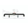 NAHANCO #2600RCLH 14"Black Heavy Weight Plastic Skirt/Pant Hangers With ...