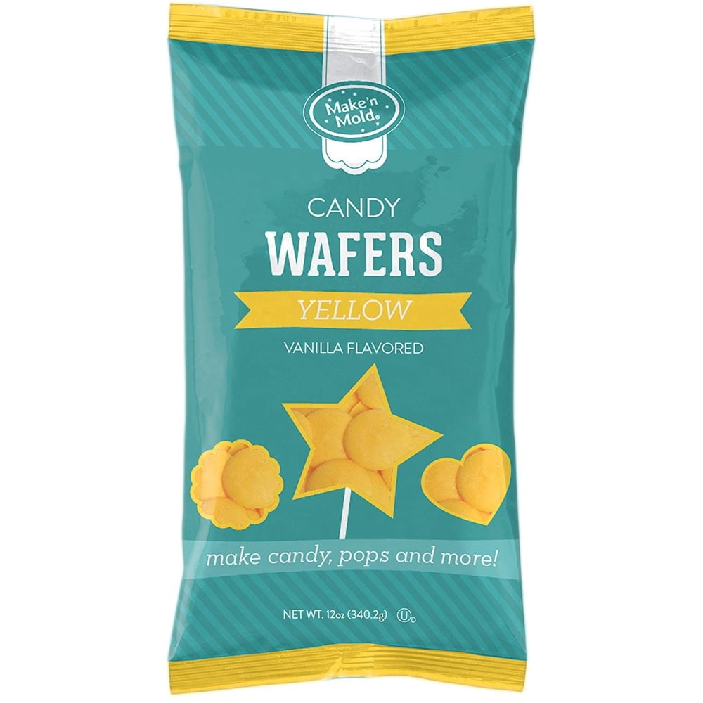 Make'n Mold Vanilla-Flavored Melting Candy Wafers Yellow, 12 Ounce ...