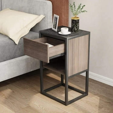 Better Homes & Gardens Oaklee Square End Table with Small Storage ...