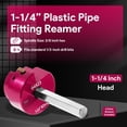 1-1/4-Inch Pipe Fitting Reamer With 3/8-Inch Hex Shaft, PVC Fitting ...