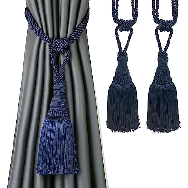 Click here for W3lian 2 Pack Curtain Tiebacks Tassel Drapery Tie-... prices