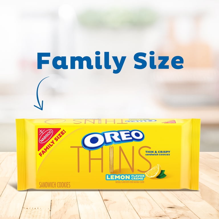 Nabisco Oreo Lemon Creme Sandwich Thin Cookies 101 Oz Walmartcom