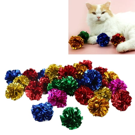 Interactive Crinkle Cat Toy, Rustling Boredom Relief Soft Pet Crinkle Ball Multiple Colors For ...