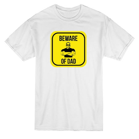 Beware of Dad Road Sign Graphic Men's White T-shirt | Walmart Canada