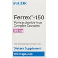 Major Ferrex-150 MG Iron Supplement, Polysaccharide-iron Complex 100 ...