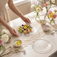 100-Piece Clear Heavy-Duty Disposable Plastic Plate Set with Hammered ...
