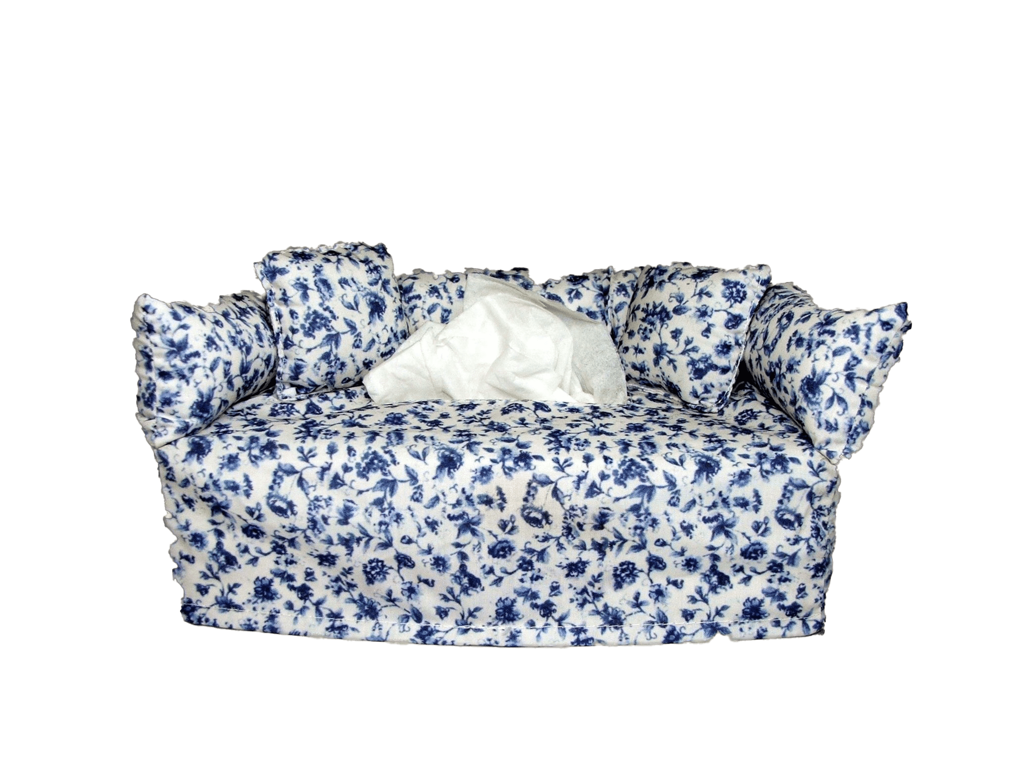Blue Flowers Tissue Box Cover - Includes Tissue - Walmart.com