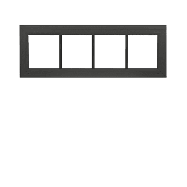 Duo Corp Thermal Insulated 32x18in Double Slider Basement Window, Vinyl ...