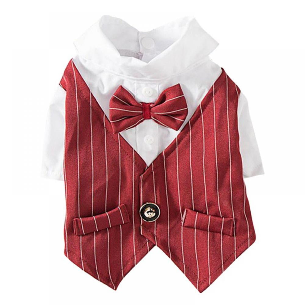 Pets Dog Suit Bow Tie Costume Suit Pets Formal Shirt with Bowtie for ...