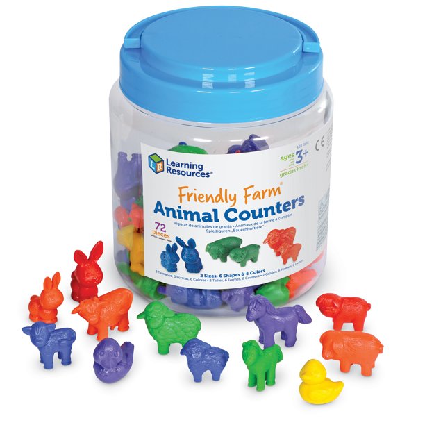 Learning Resources Friendly Farm Animal Counters, 72 Pieces - Walmart.com