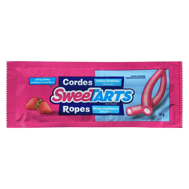 Sweetarts Ropes Tangy Strawberry soft & chewy candy, Net weight: 51g ...