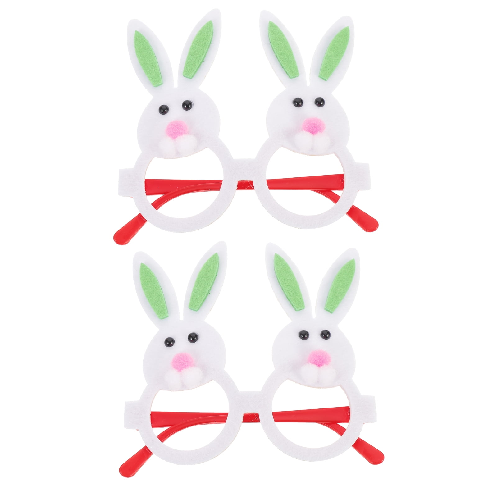HOMEMAXS 2 Pcs Easter Rabbit Shaped Glasses Party Bunny Eyeglasses ...