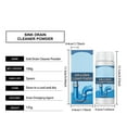 Drainage Pipe Unclogging Powder 100g, Rapid Clog Dissolver and Odor ...