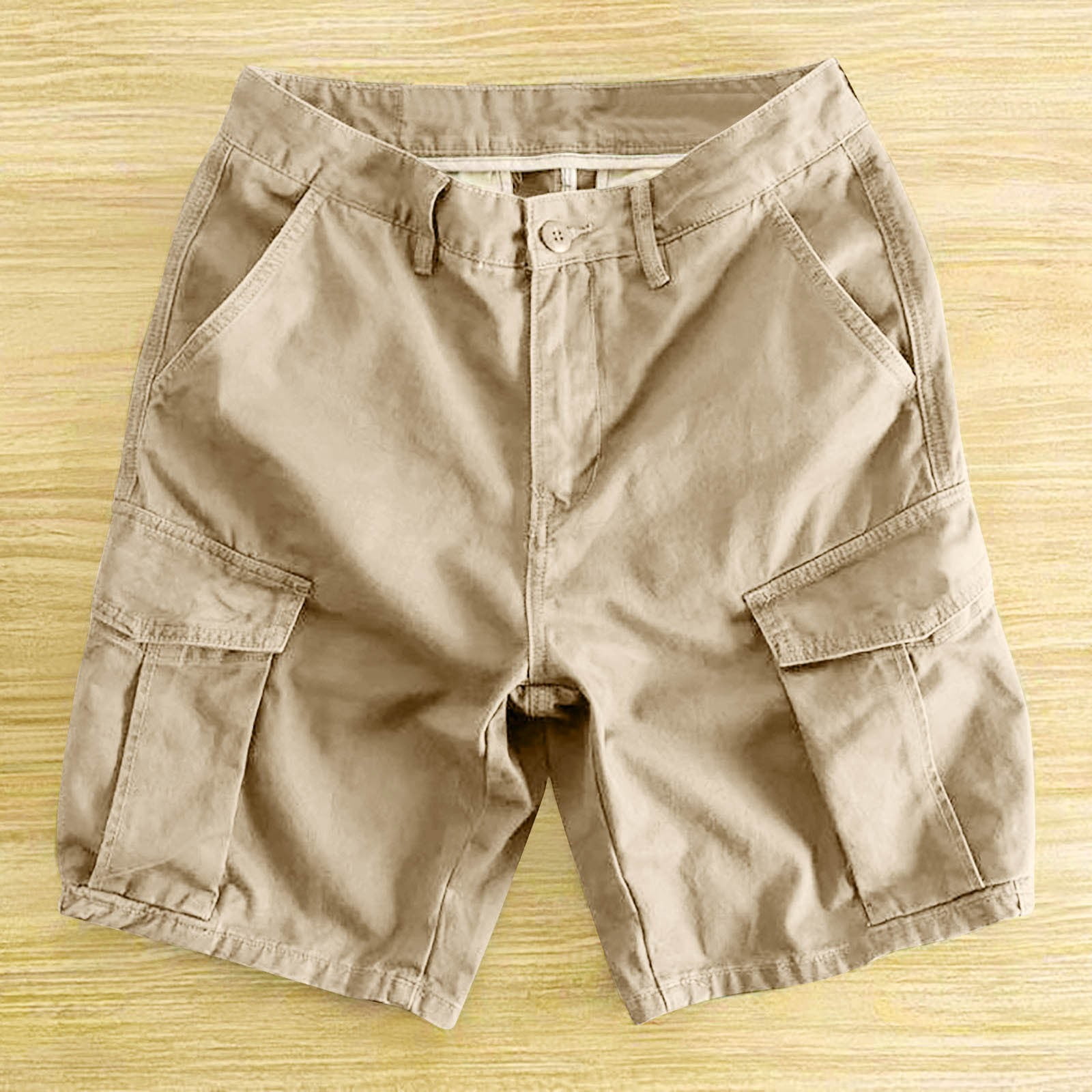Click here for Kctiaxy Khaki Mens Cargo Shorts Casual Solid Color... prices
