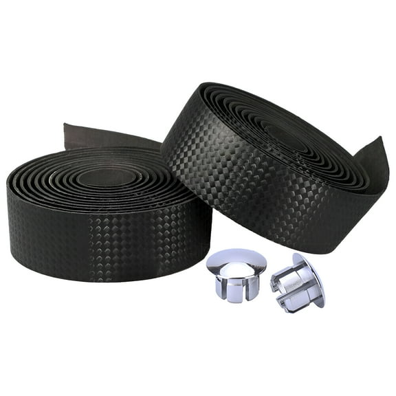 2Rolls 4m Bike Handlebar Tape PU Bar Tape Fixed Gear Road Bike Bar Wrap Plug Black Bicycle ...