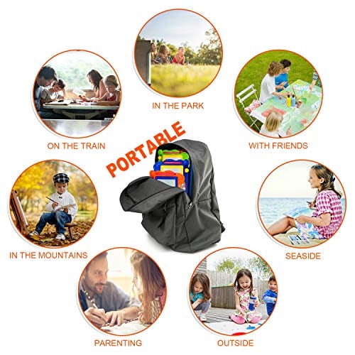 Mini tablero de dibujo magnético de 22 piezas para niños - Juego de tablero de garabato bo Hymaz ...