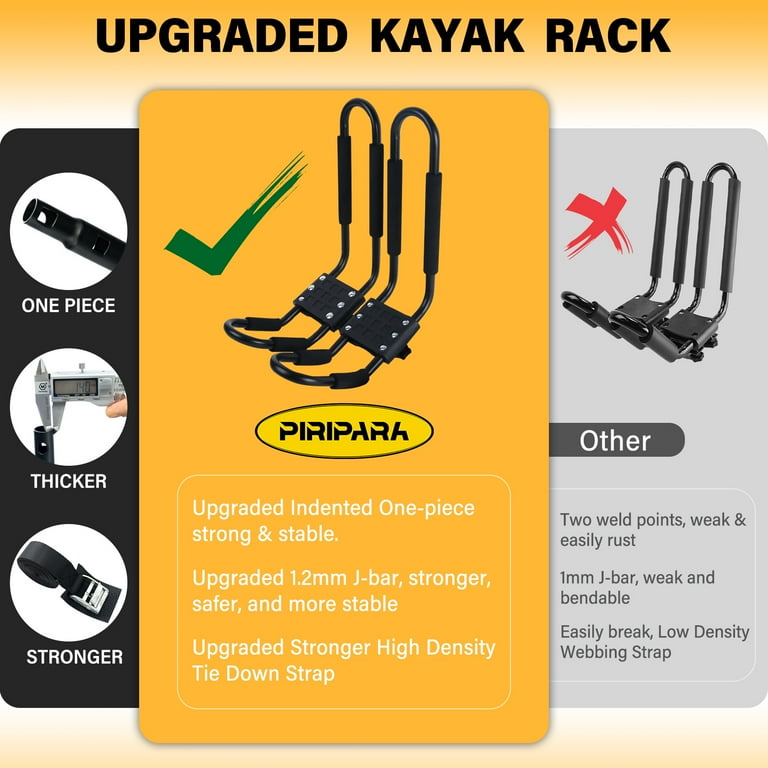 Support Kayak Toit Auto Tengchang 4 Kayak Roof Rack Carrier - Canoe ...