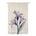 Abstract Ombre Sheer Curtains 72 Inch Long 1 Panel Purple Lily Beige ...