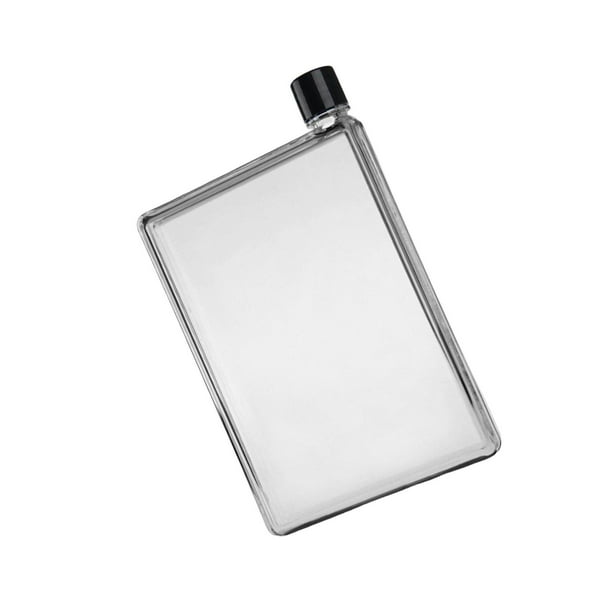 freestylehome Flat Water Bottle Leakproof Transparent Body for Camping ...