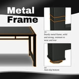 TY Arts & Culture Modern 47" Office Computer Desk Metal Frames PC ...