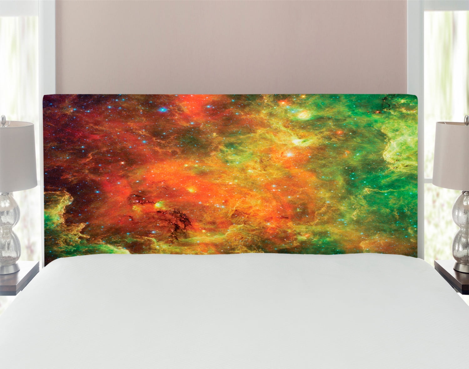 Outer Space Headboard, North American and Pelican Nebula Gas Cosmic ...