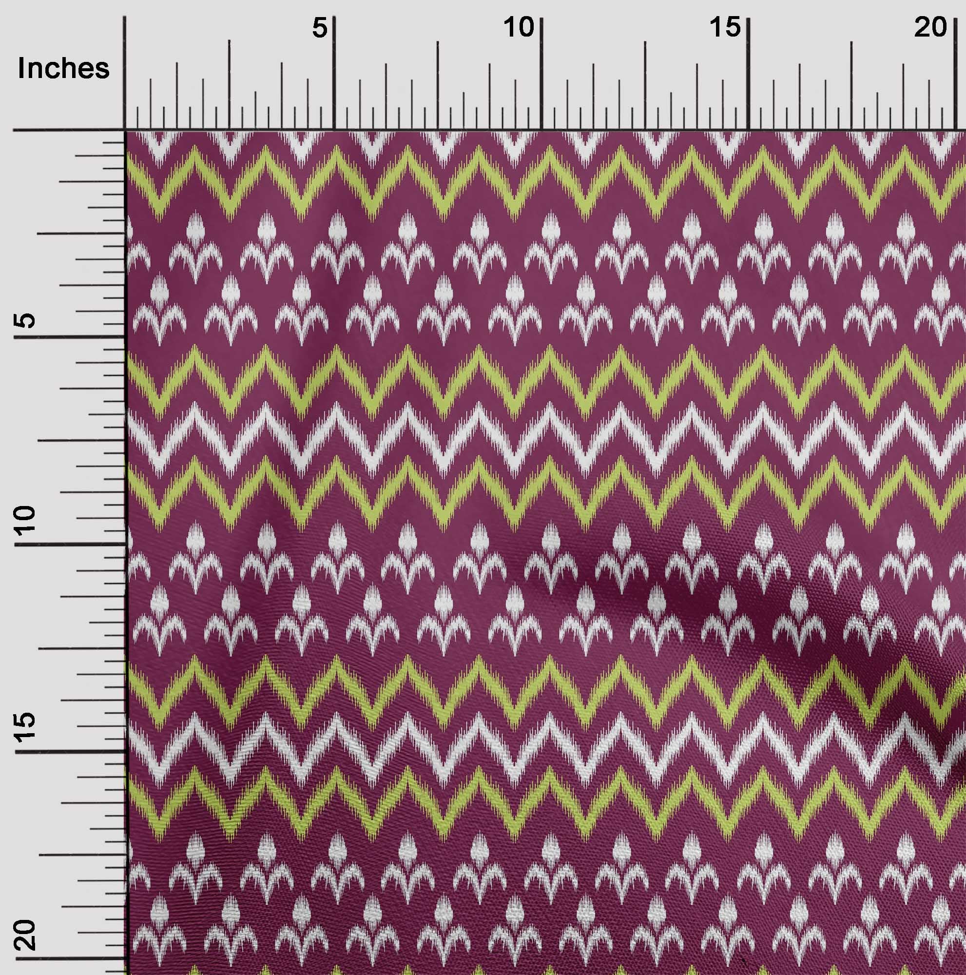 oneOone Silk Tabby Fabric Ethnic Ikat Print Fabric By The Yard 42 Inch ...