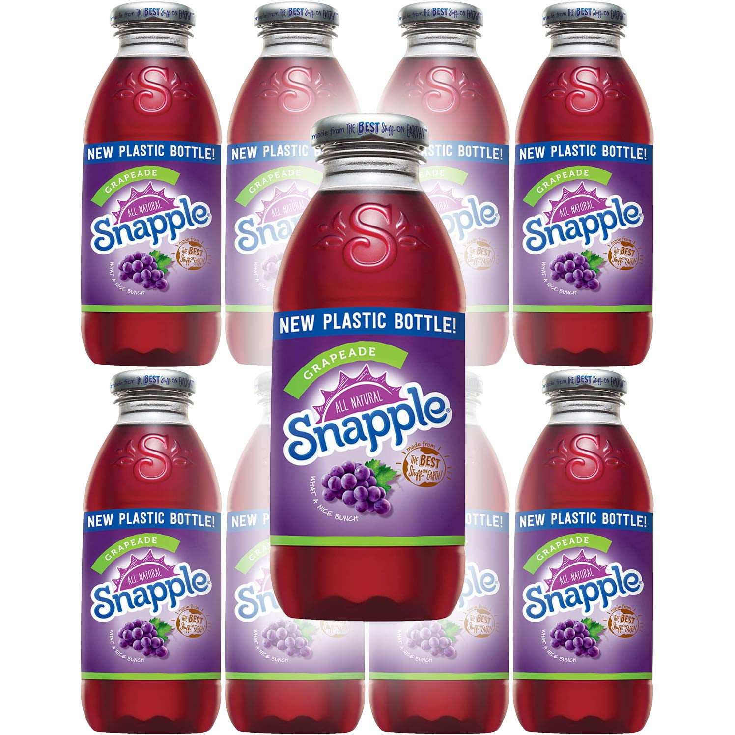 Snapple All Natural Grapeade Juice on Clearance, 16oz Bottle (Pack of 8 ...